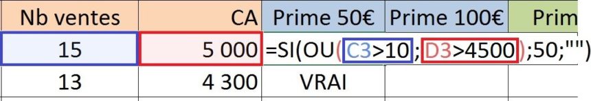 Formules ET/OU imbriquées avec la formule SI - Apprendre Excel en ligne