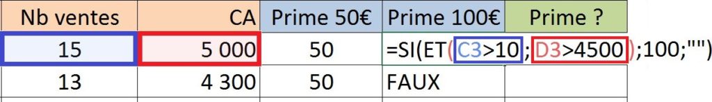 Formules ET/OU imbriquées avec la formule SI - Apprendre Excel en ligne