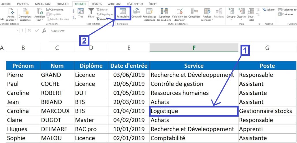 Créer un formulaire de saisie personnalisé sur Excel (sans userform ni ...