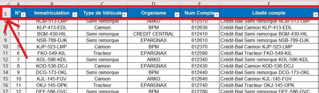 Figer les volets pour verrouiller des lignes et des colonnes ...
