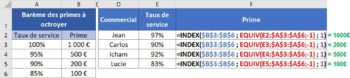 La formule INDEX - Apprendre Excel