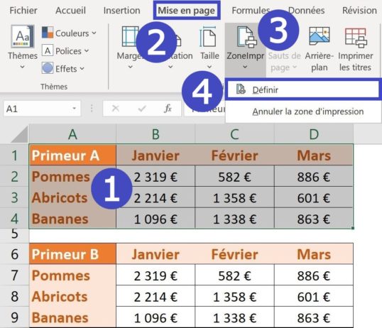 Ajuster la zone d'impression d'un fichier Excel - Apprendre Excel
