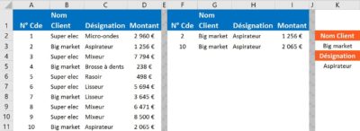 La formule FILTRE (Microsoft 365) - Apprendre Excel